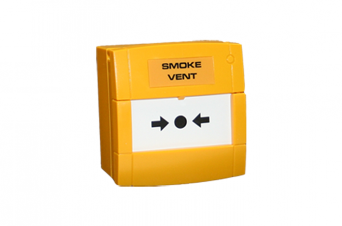 Yellow Break Glass Manual Call Point - Smoke Vent Systems