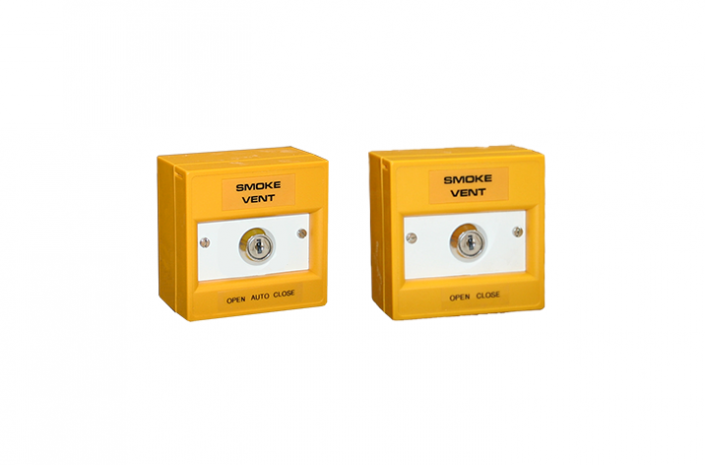 Yellow Key Switch Manual Call Points - Smoke Vent Systems
