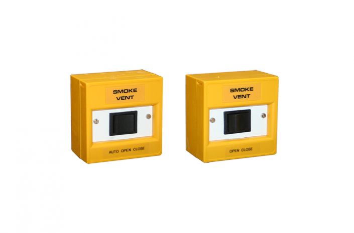 Yellow Rocker Switch Manual Call Point - Smoke Vent Systems